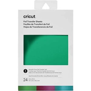 cricut, jewel foil transfer sheets sampler, (24 ct), 10.1 cm x 15.2 cm (4" x 6")