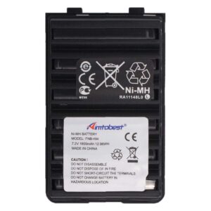 FNB-V94 1800mAh Ni-MH Battery with CD-47 Charger Compatible for Yaesu Vertex FT-60R FT-60 VX-150 VX-160 VX-180 Standard Horizon HX270S HX370S HX500S Radio