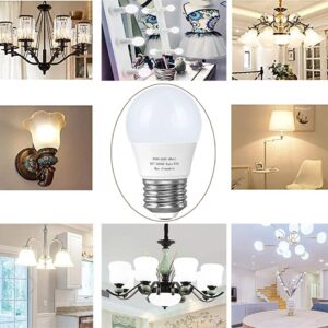 A15 Led Bulb, E26 Base Appliance Light Bulb, 6W(60 Watt Incandescent Equivalent), Ceiling Fan Light Bulbs, 550 LM, Small Lightbulbs, Non-Dimmable, 5000K Daylight, 6 Packs