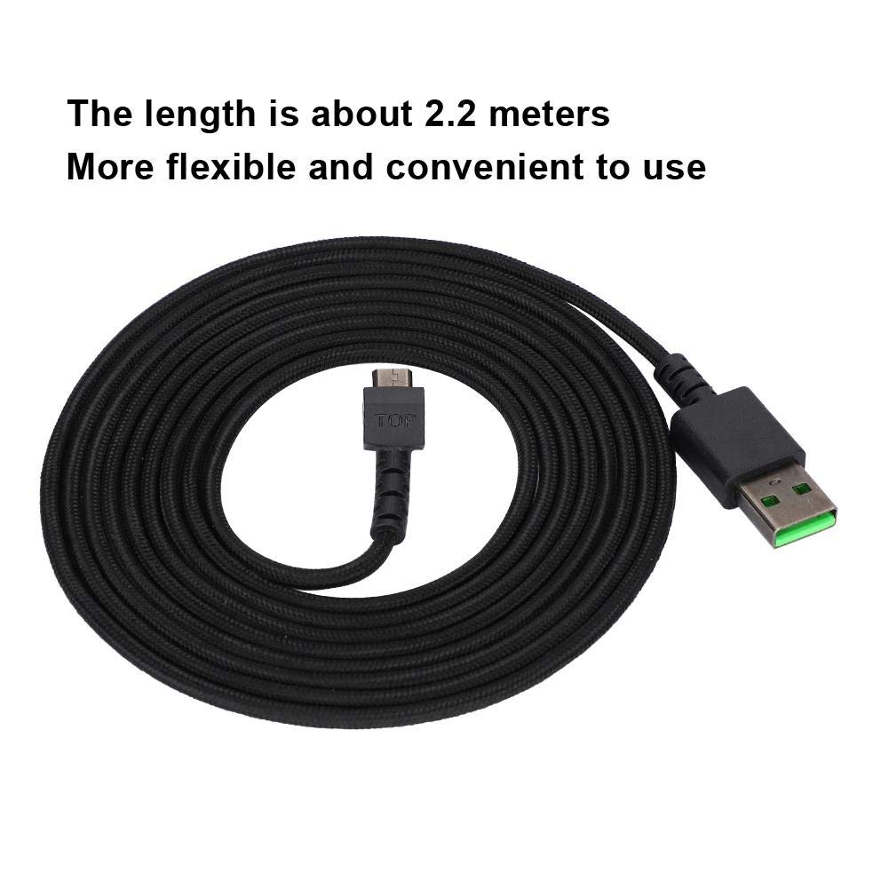 Gaming Mouse Cable, 2.2 Meters for Razer /Super Mamba Mouse Line /Pure Copper Core Gaming Mouse USB Cable,