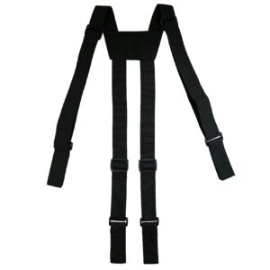 melo tough tactical suspenders police suspenders for duty belt with durable suspender loop up 2.25 inch (black)