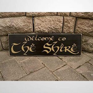 welcome to the shire magic store sign quote home theater sign wood plaque wall art funny wood sign wall hanger home decor