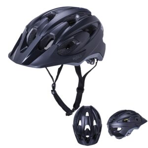 kali protectives pace solid adult off-road bmx cycling helmet - matte black/grey/small/medium