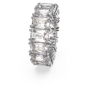 SWAROVSKI Matrix Vittore Ring, Rectangular Cut, Clear, Rhodium Finished; Size: Us 6; Eu 52