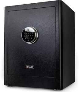 intact large quick access biometric fingerprint gun safe with nex-gen full keypad module tall