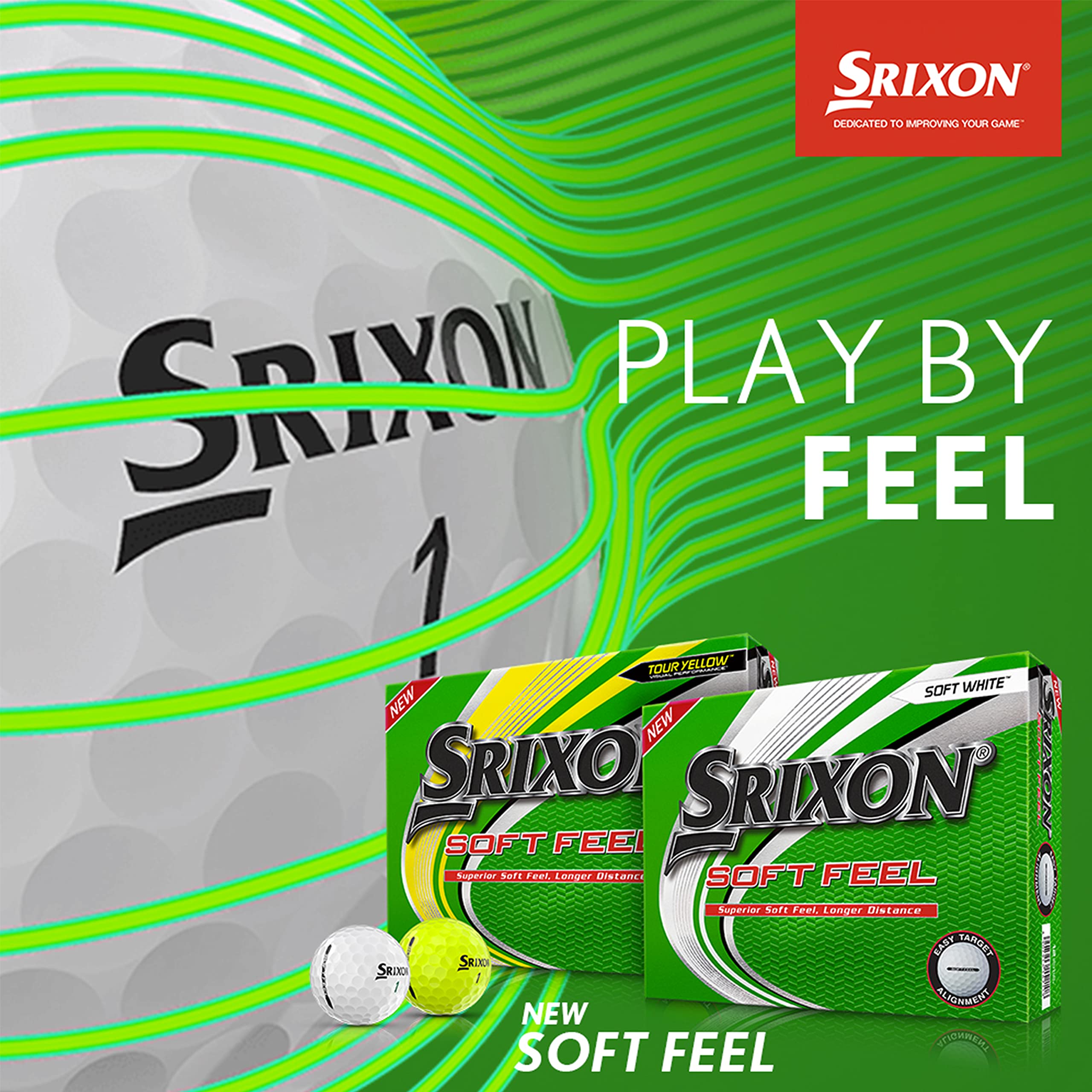 Srixon Golf Soft Feel 12 TYL, Yellow