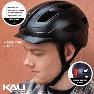 Kali Protectives Cruz Bike Helmet - Lightweight and Adjustable with Ventilation and Eye Protection Visor - Easy Adjustment Buckle for Men and Women - Urban Cycling Helmet for Kids and Adults