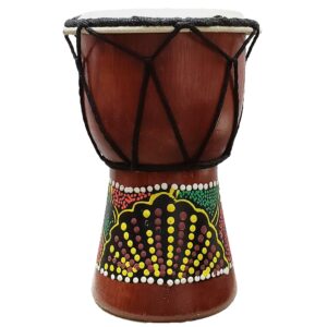 novelty decorative djembe 6" high x4" top (abstract, 6 inch)