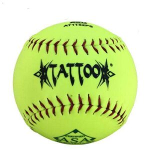 ad starr tattoo 52-300 11 inch synthetic asa slowpitch softball - one dozen: at1152ps