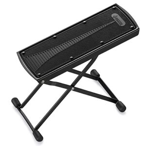 donner guitar foot stool adjustable guitar leg rest step footstool black for classical guitar player