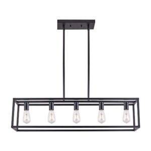 sivilynus 5 lights island lighting black dining room chandelier farmhouse hanging light fixture modern kitchen island linear lighting farmhouse chandelier for bar restaurant