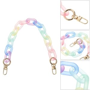 Acrylic Handbag Strap Colorful Rainbow Purse Chian Crossbody Strap for Bag Purse DIY Making Accessories (40cm)