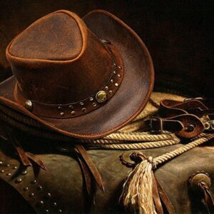 Shapeable Leather Cowboy hat into Outback hat Western Vintage Australian Hats for Men & Women