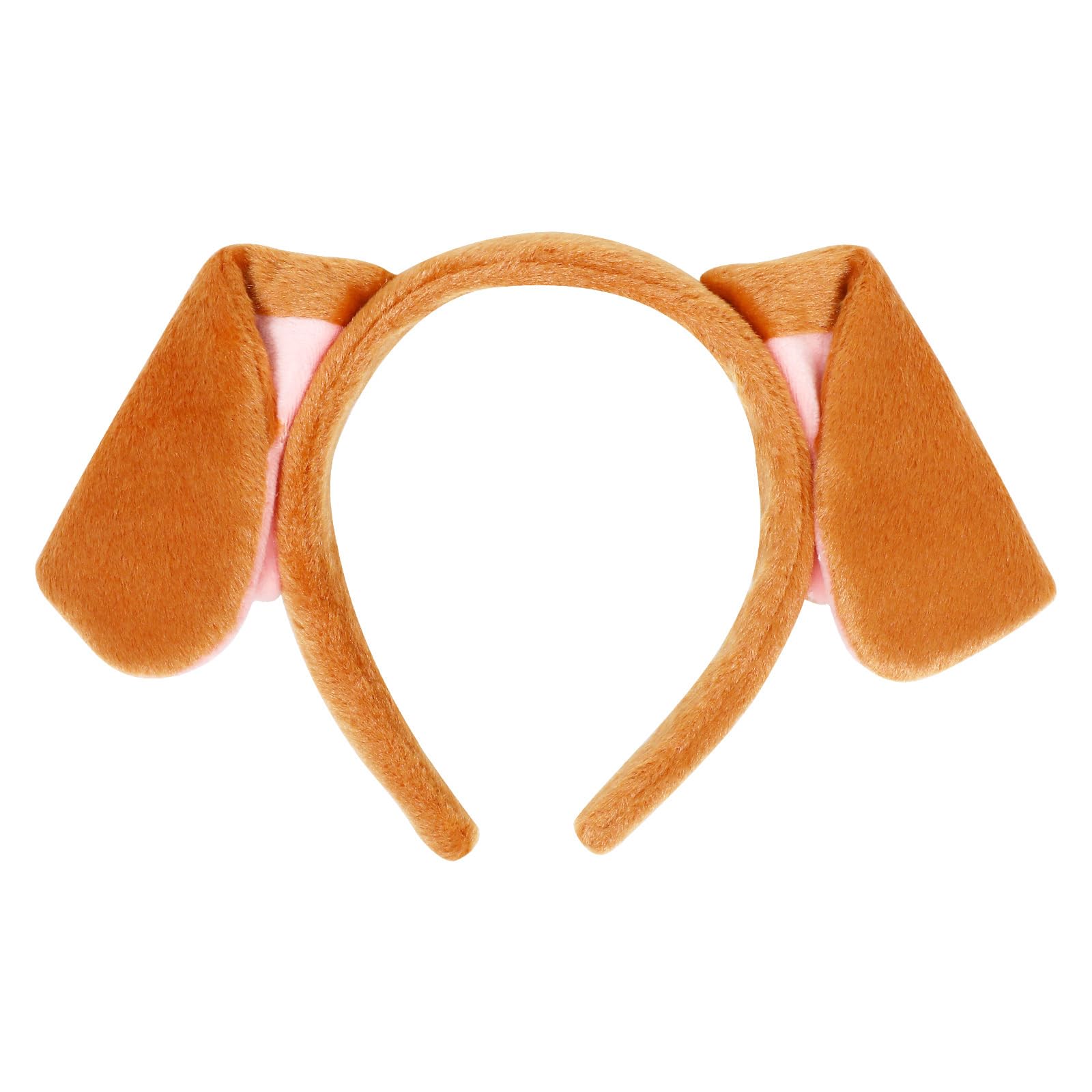 VALICLUD Brown Dog Ears Headband Women Cartoon Hair Hoop Plush Animal Ear Hair Bands Hair Accessories for Girls Easter Halloween Christmas Cosplay Party Favors Supplies