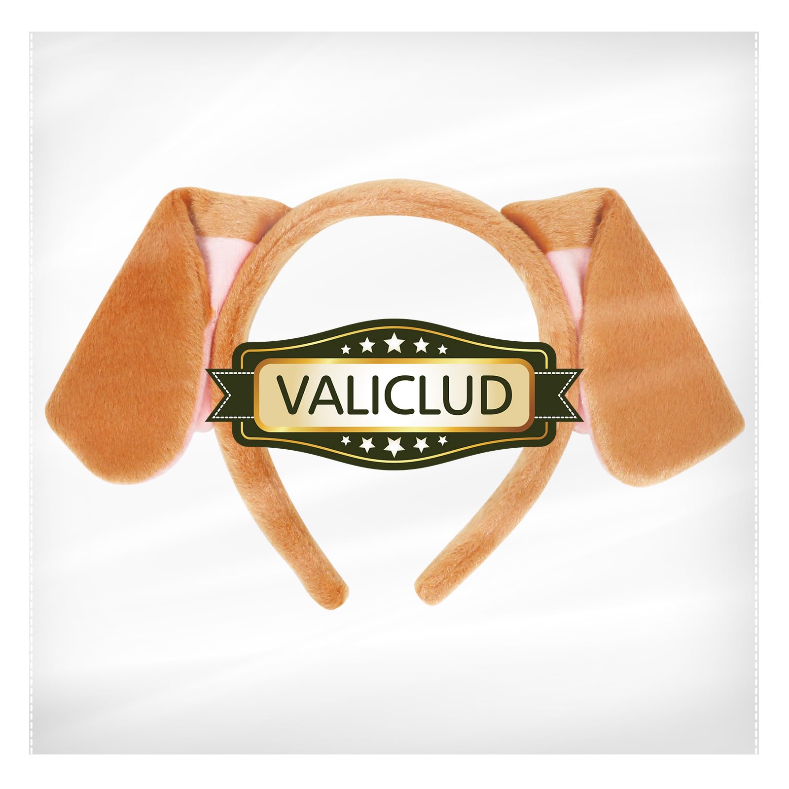 VALICLUD Brown Dog Ears Headband Women Cartoon Hair Hoop Plush Animal Ear Hair Bands Hair Accessories for Girls Easter Halloween Christmas Cosplay Party Favors Supplies