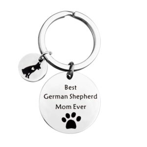 bleouk german shepherd lover gift best german shepherd mom ever keychain gift for dog lover (german shepherd mom)