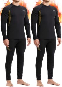 romision thermal underwear for men 2 pack sets, soft long johns warm base layer top and bottom with fleece lined for cold winter