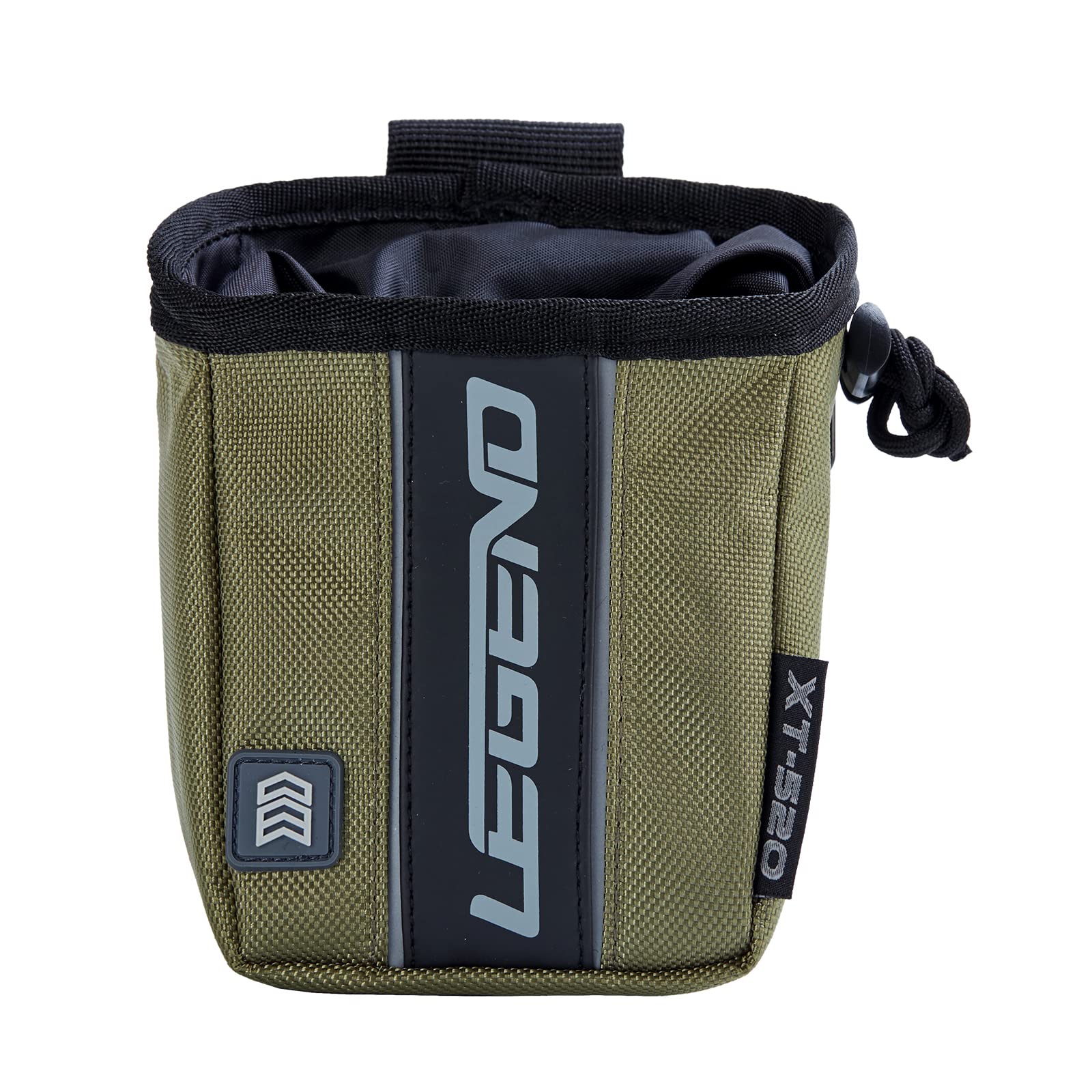 LEGEND - XT520 Quick Release Pouch & Finger Tab Bag (Army Green) | Interior Divider for Better Organization & Storage of Release Aids | Attaches to Standard 2" Belt | Quick Drawstring Closure