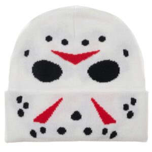 bioworld friday the 13th jason glow in the dark horror cuffed winter beanie