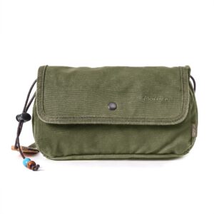 gootium canvas small crossbody purse - flap shoulder bag daily essentials pouch, olive