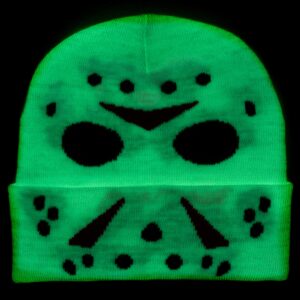 Bioworld Friday The 13th Jason Glow in The Dark Horror Cuffed Winter Beanie