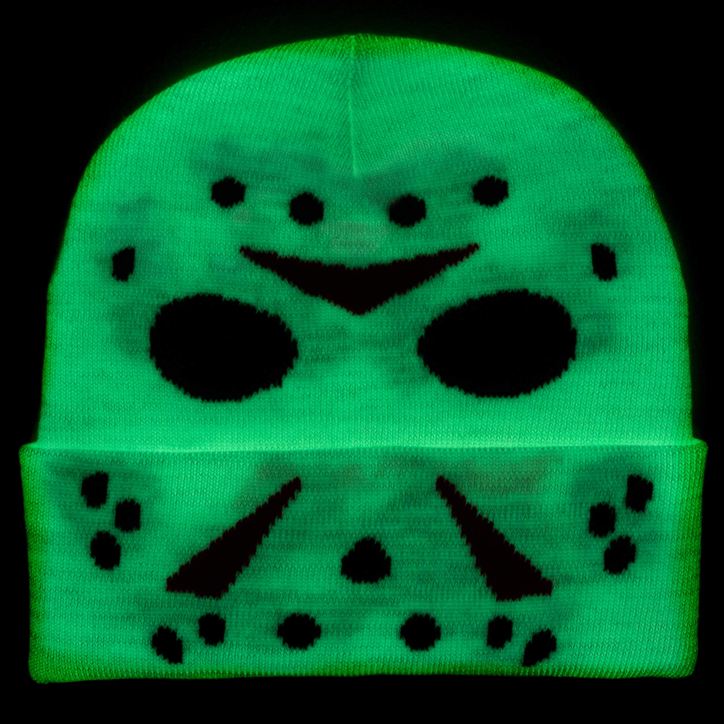 Bioworld Friday The 13th Jason Glow in The Dark Horror Cuffed Winter Beanie