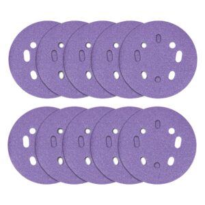 trend aluminium oxide 5 inch random orbit 180 grit abrasive sanding discs, ab/125/180a, pack of 10