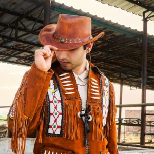 Shapeable Leather Cowboy hat into Outback hat Western Vintage Australian Hats for Men & Women