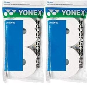 yonex super grap 2x 30 packs white (60 grips)