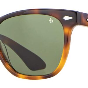 AO Saratoga Sunglasses - Tortoise - Calobar Green AOLite Nylon Lenses - Polarized - 52-19-145