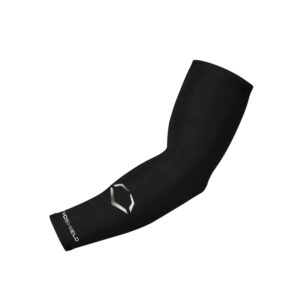 evoshield adult solid compression arm sleeve - black, small/medium