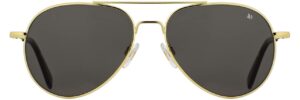 ao general sunglasses - gold - true color gray skymaster glass lenses - polarized - 58-14-145