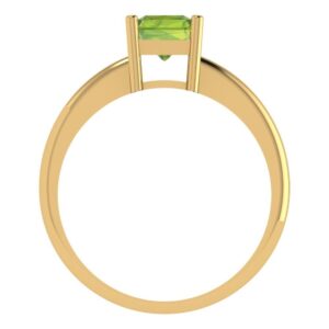 clara pucci 1.75ct radiant cut solitaire genuine natural green peridot engagement bridal promise anniversary ring 14k yellow gold