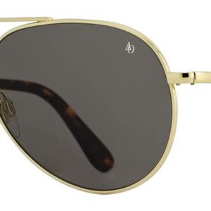 AO General Sunglasses - Gold - True Color Gray SkyMaster Glass Lenses - Polarized - 58-14-145