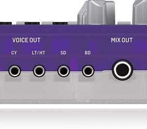 Behringer Rhythm Designer RD-6 Analog Drum Machine, Purple Translucent