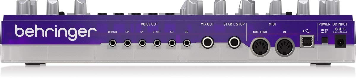 Behringer Rhythm Designer RD-6 Analog Drum Machine, Purple Translucent