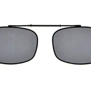 Eyekepper Metal Frame Rim Polarized Lens Clip On Sunglasses 54 * 34MM Grey Lens