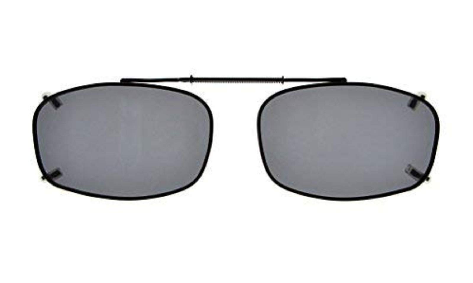 Eyekepper Metal Frame Rim Polarized Lens Clip On Sunglasses 54 * 34MM Grey Lens