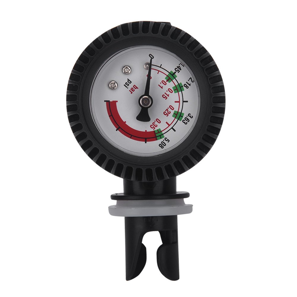 VGEBY Nylon Inflatable Boat Air Pressure Gauge Barometer for Kayak Raft Black Air Pressure Gauge