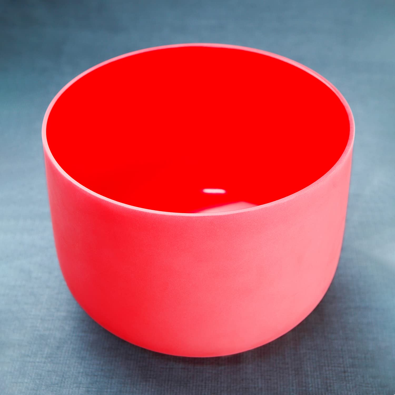 KVKA 432 Hz Red Color 10 Inch Crystal Singing Bowl Root Chakra Sound Healing With Carrying Case