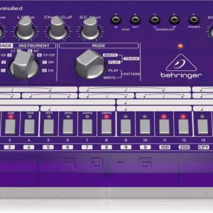 Behringer Rhythm Designer RD-6 Analog Drum Machine, Purple Translucent