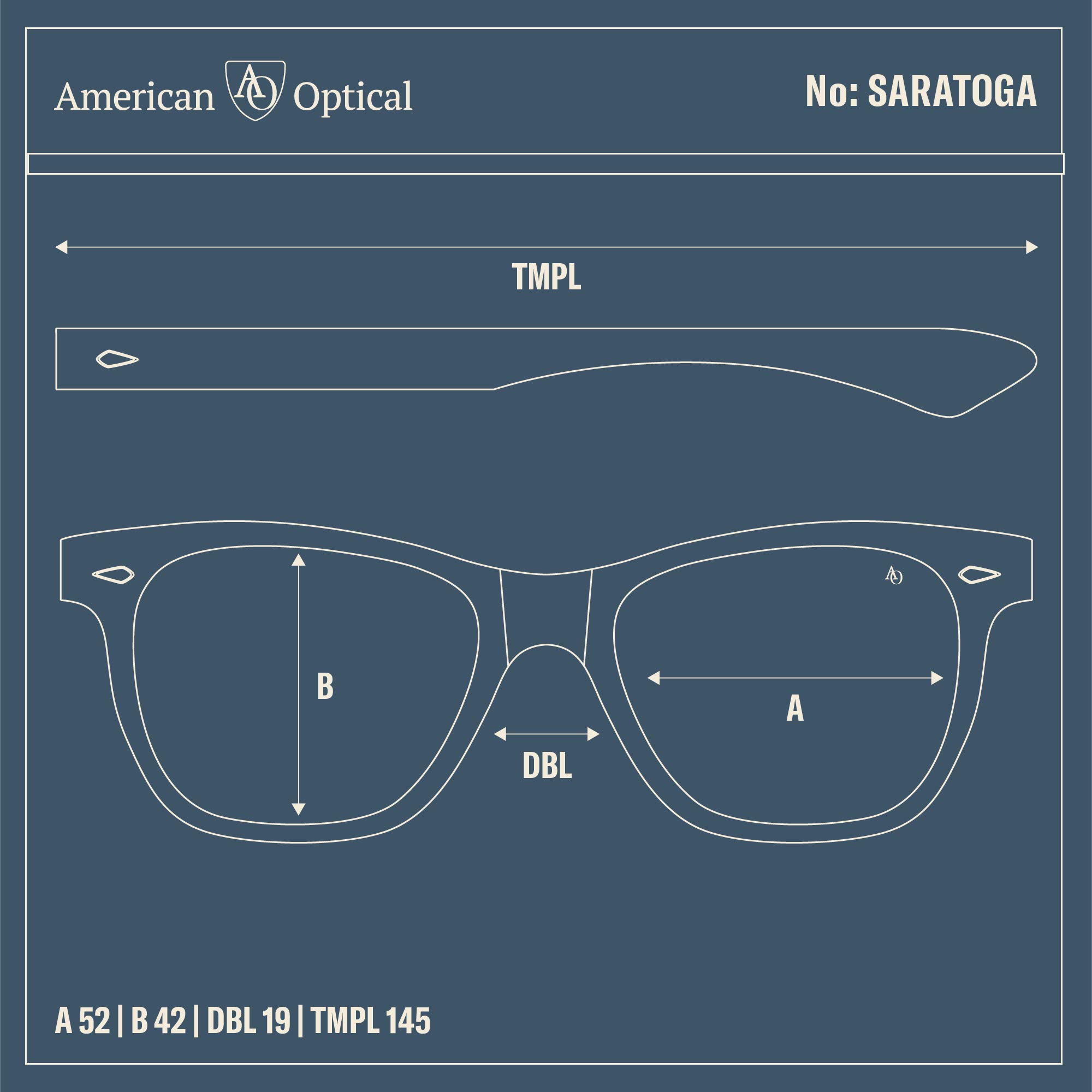 AO Saratoga Sunglasses - Tortoise - Calobar Green AOLite Nylon Lenses - Polarized - 52-19-145