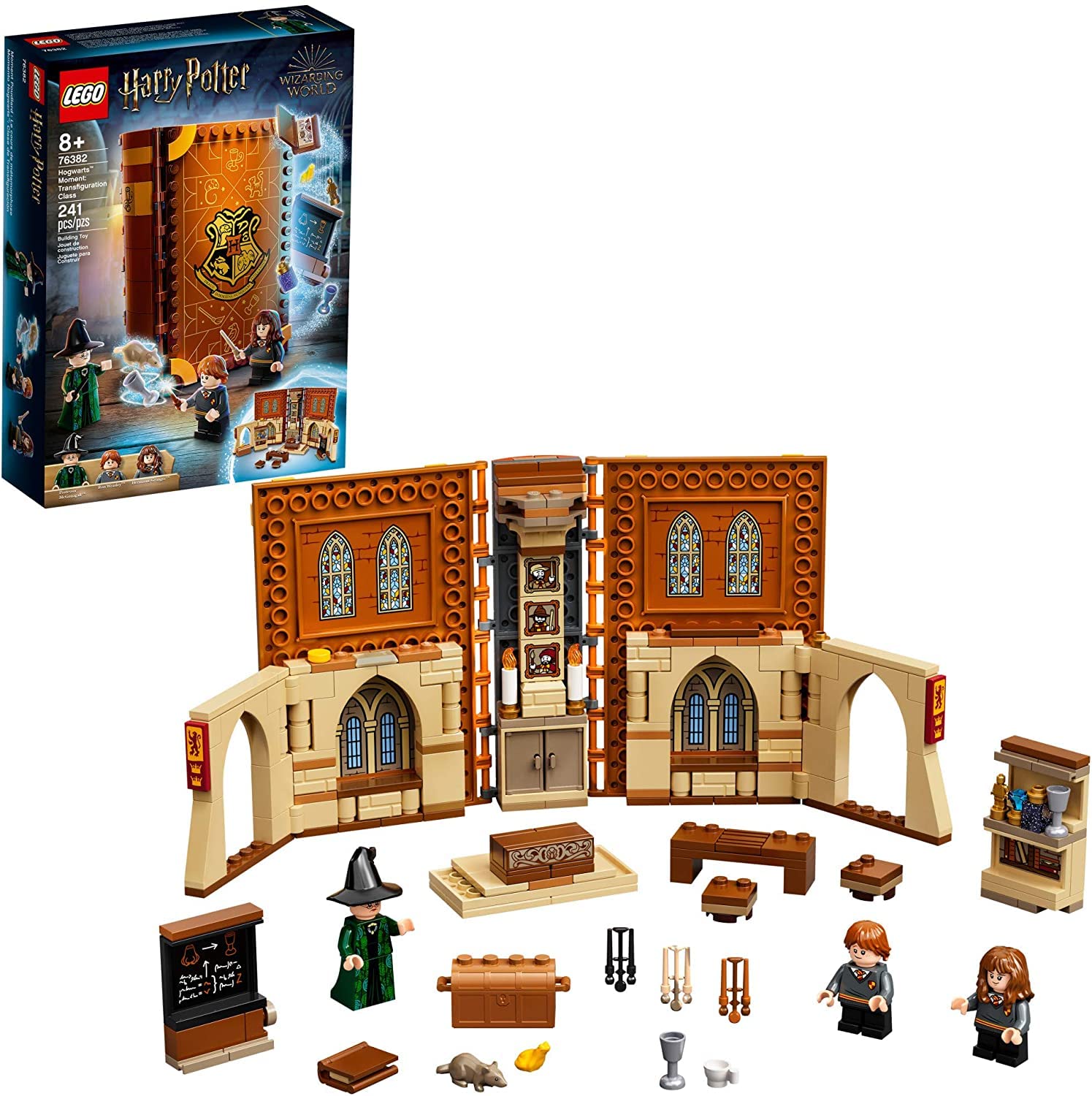 LEGO Harry Potter Hogwarts Moment: Transfiguration Class 76382 Professor McGonagall Room; Collectible Playset, New 2021 (241 Pieces)