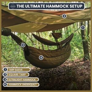 onewind Hammock Tarp Shelter Rainfly Kits Camping Tent -11' Hammock-12' Tarp