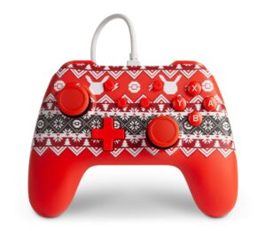 powera wired controller for nintendo switch - pokémon holiday sweater