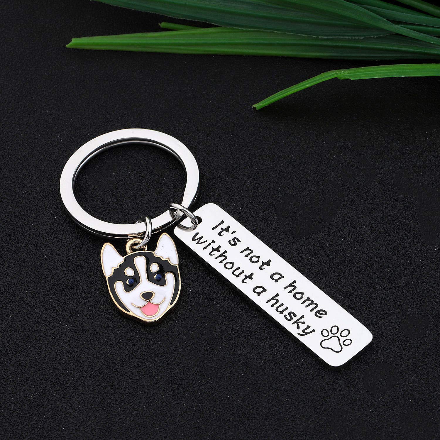 CYTING Dog Lover Gift It's Not A Home Without A Husky Keychain Dog Mom/Dad Gift