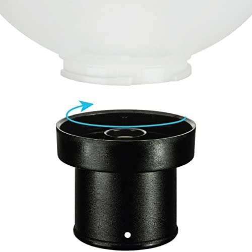 KastLite Lamp Post Globe Combo Lighting Fixture | 12" White Acrylic Lens with Black Fitter & Twist Lock Mounting | Fits 3" Diameter Posts (Not Included) | Comes with with 5000K LED Bulb