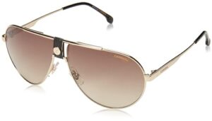 carrera men's 1033/s pilot sunglasses, gold/brown gradient, 63mm, 11mm