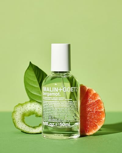 Malin + Goetz Bergamot Eau de Parfum, 1.7 Fl. Oz. – Men & Women's Perfume, Naturally Bright Fragrance, Scented Perfume, Earthy & Musk Scent, Vegan & Cruelty Free