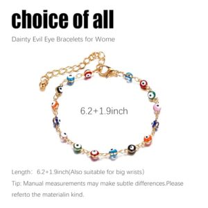 Evil Eye Bracelets Blue Eye Bracelet Evil Eye Jewelry Ojo Hamsa Bracelet Dainty Gold Bracelets for Women Trendy